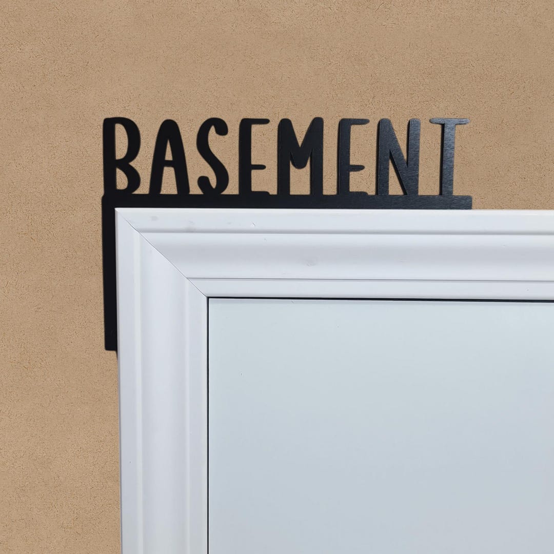 Basement Door Topper, Room Sign, Wall Decor, Door Corner Toppers, Door ...