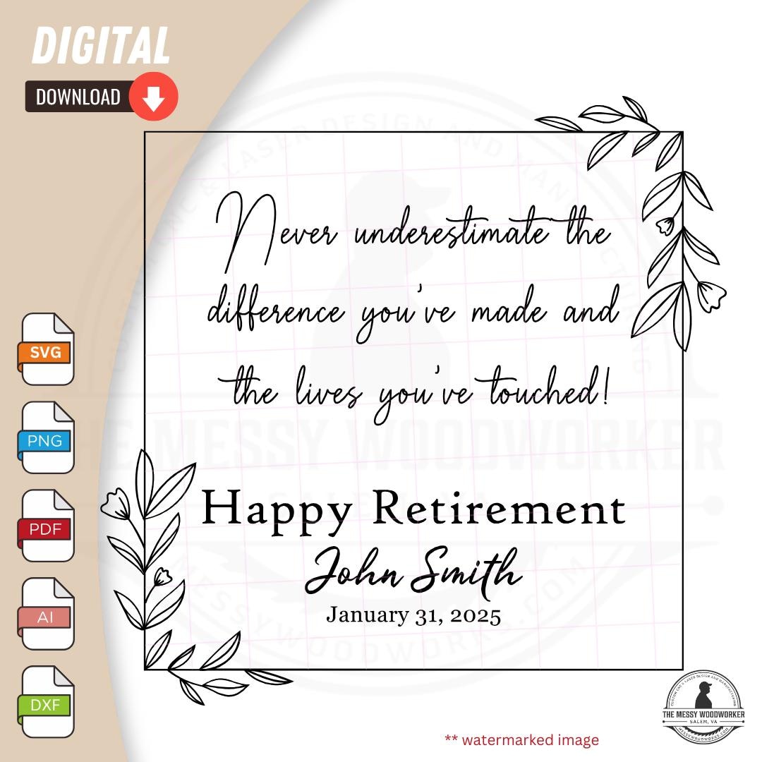 Happy Retirement Svg, Retirement Svg Design, Retirement Gift for ...