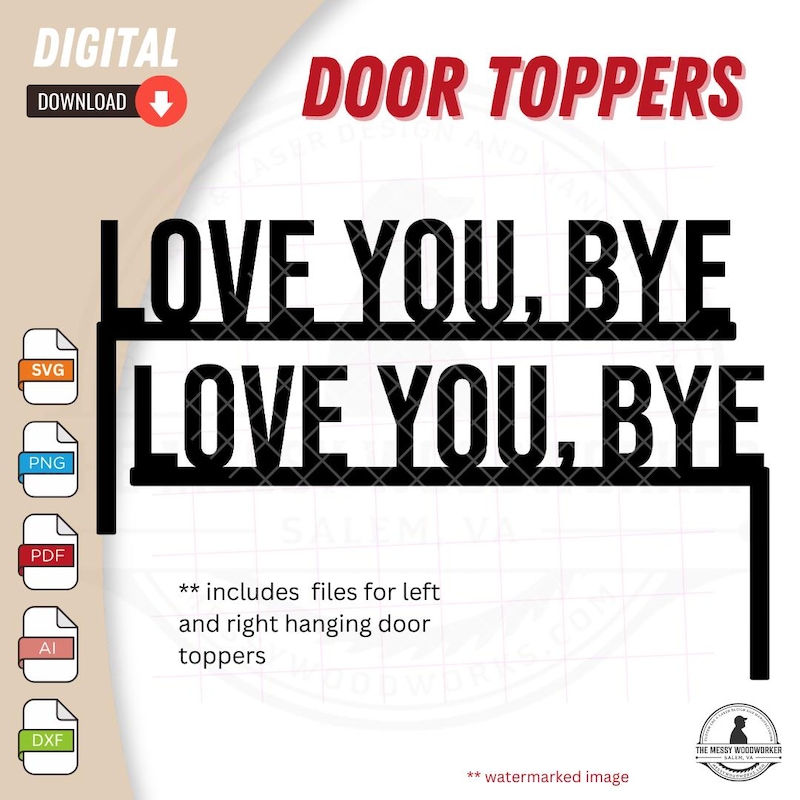 Love You, Bye Sign - Etsy