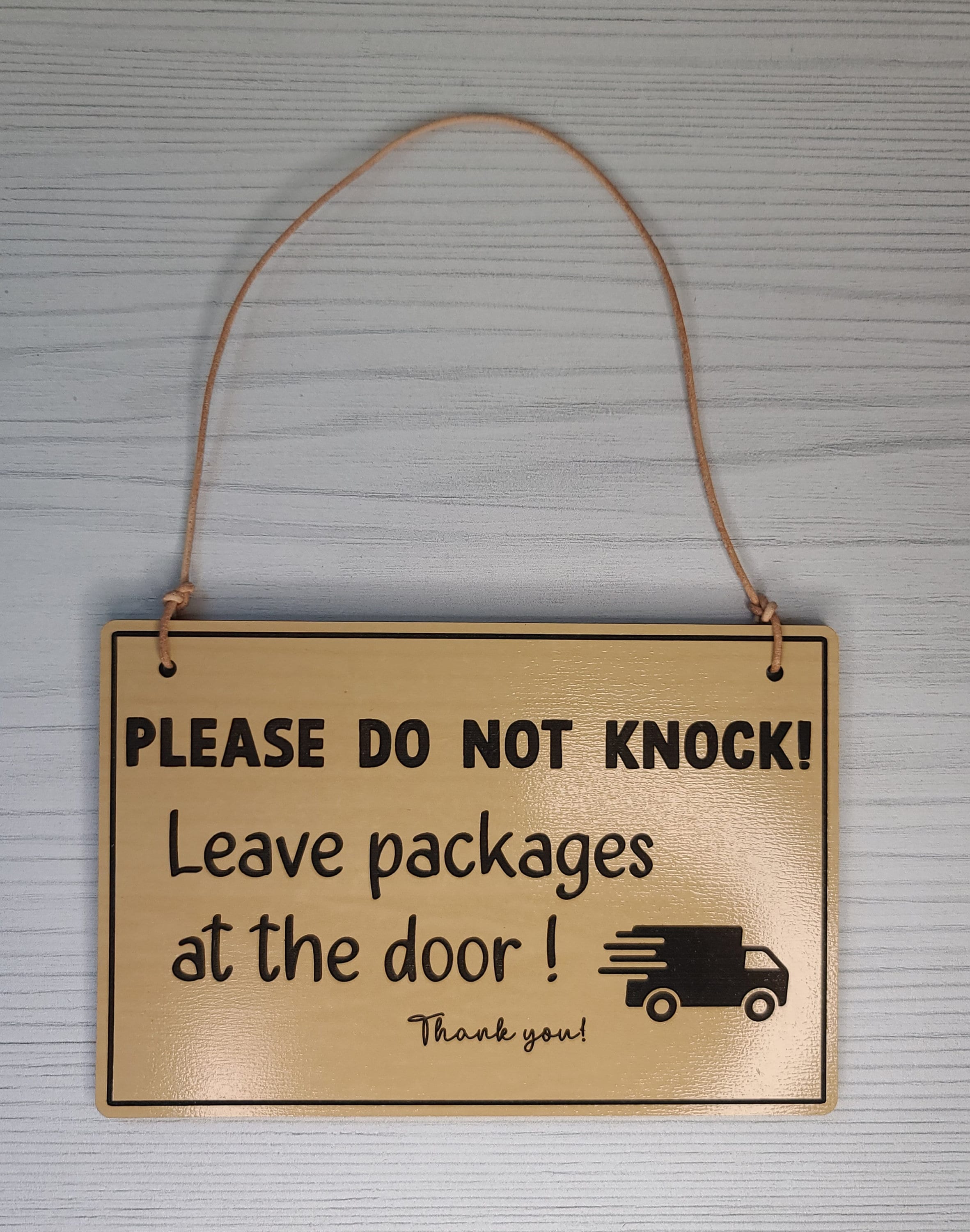 Please Do Not Knock Leave Packages at the Door Hanging Door - Etsy