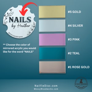 Nailfie Disc, Photo Prop for Nails, Nail Tech Gifts, Beauty Salon Sign ...