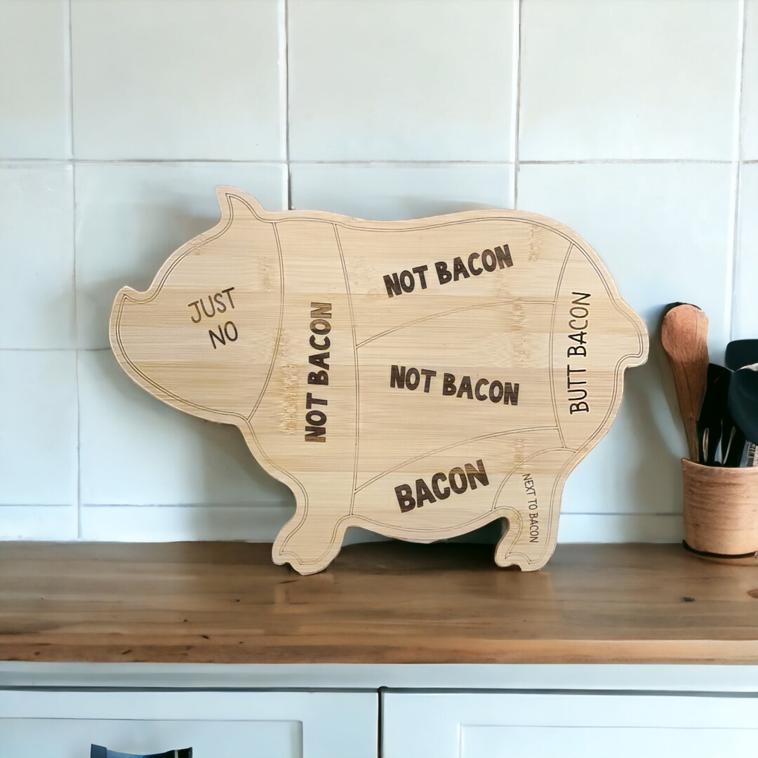 Funny Cutting Board, Bacon Decorations, Bacon Gifts, Funny Charcuterie ...
