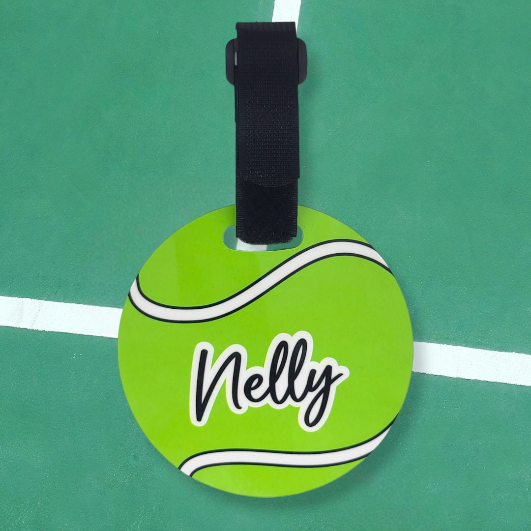 Tennis Bag Tag, Tennis Name Tag, Personalized Sports Bag Tag, Gift for ...