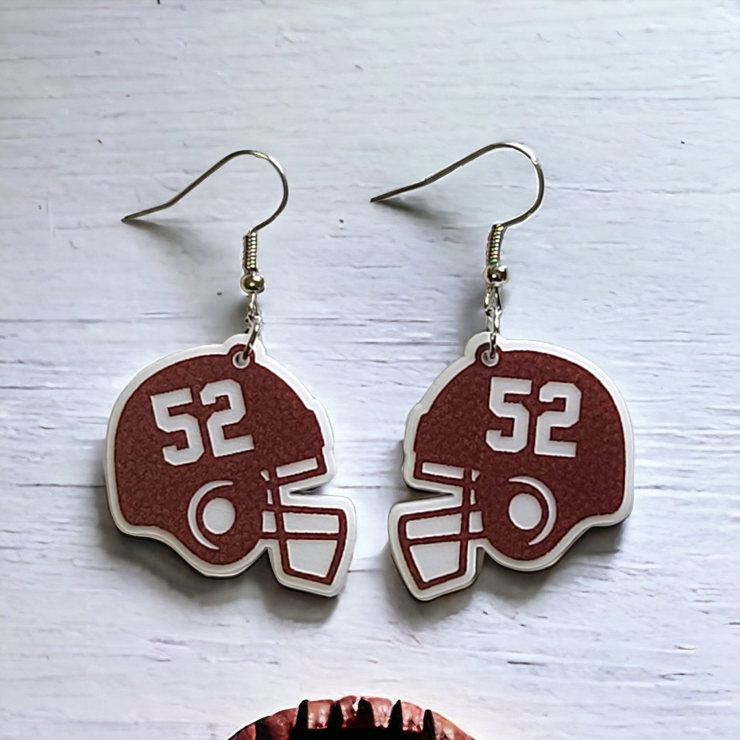 Football Helmet Earrings, Personalized Earrings, Football Gifts, Gifts ...