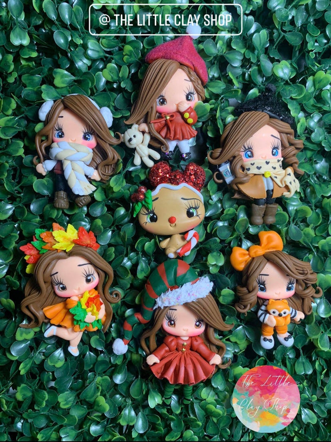 Holly Jolly Christmas Clay Doll - Etsy