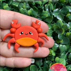 Orange Crab Clay Doll - Etsy