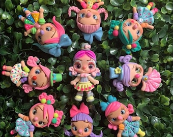 Cutie Thing Girls set of 2 Clay Center Clay for Bows Hair Bow Center ...