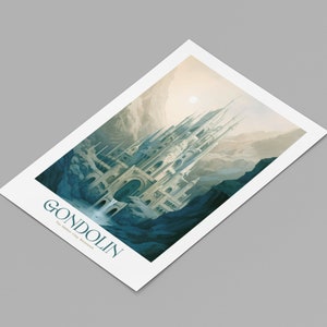 Gondolin Poster the Hidden City of Beleriand Lord of the - Etsy
