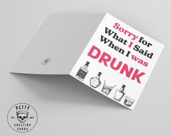 Sorry I Was Drunk - Etsy