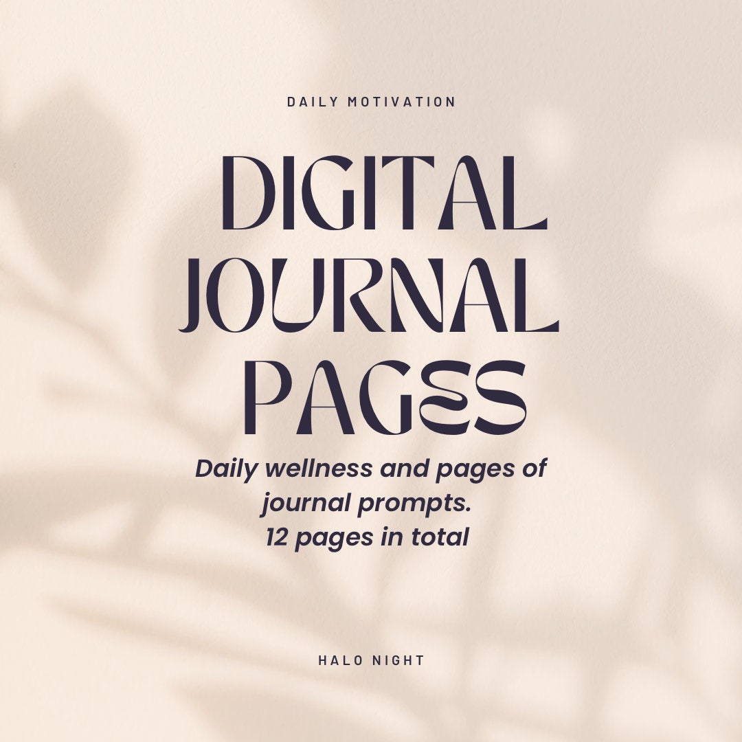 Digital Journal, Daily Journal Undated, Goodnotes Journal, Digital ...