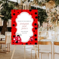 Editable Ladybug Welcome Sign, Lady Bug Printable Sign, Party Decor ...