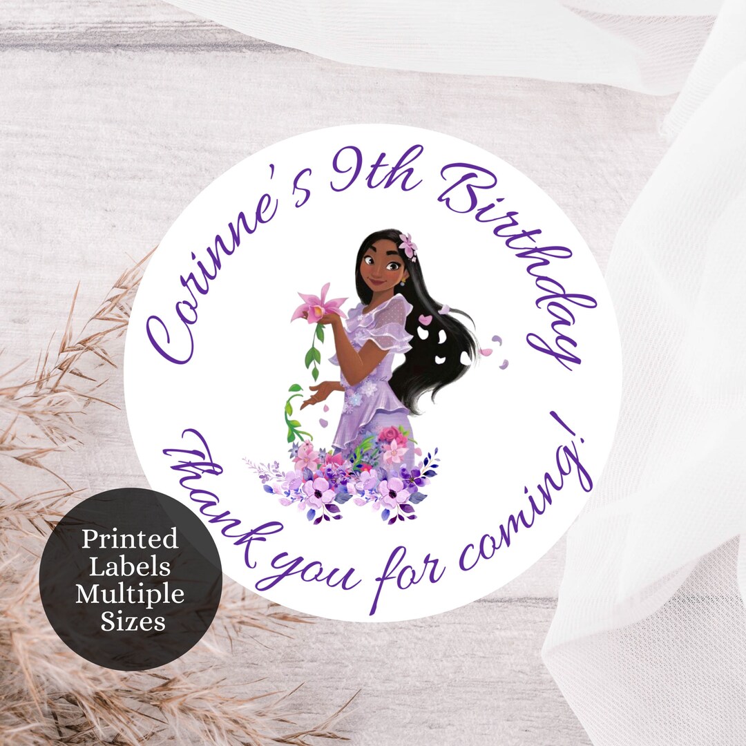 Encanto Isabella Birthday Stickers, Encanto Birthday Sticker, Encanto ...