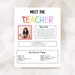 Editable Meet the Teacher Template Printable, Back to School, Welcome ...