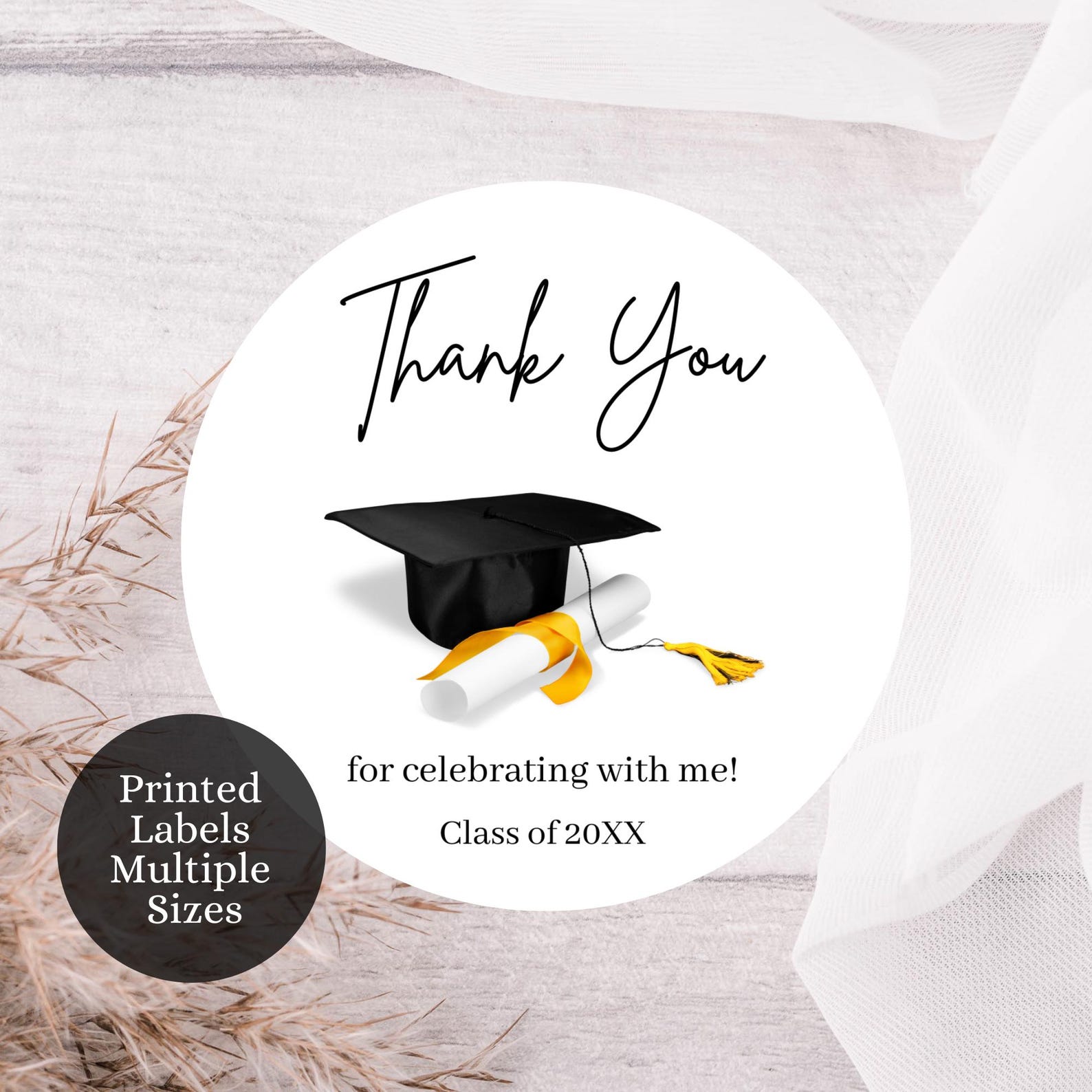 Custom Graduation Labels, Round Labels, Graduation Party Favor Labels ...