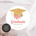 Custom Graduation Labels, Round Labels, Graduation Party Favor Labels ...