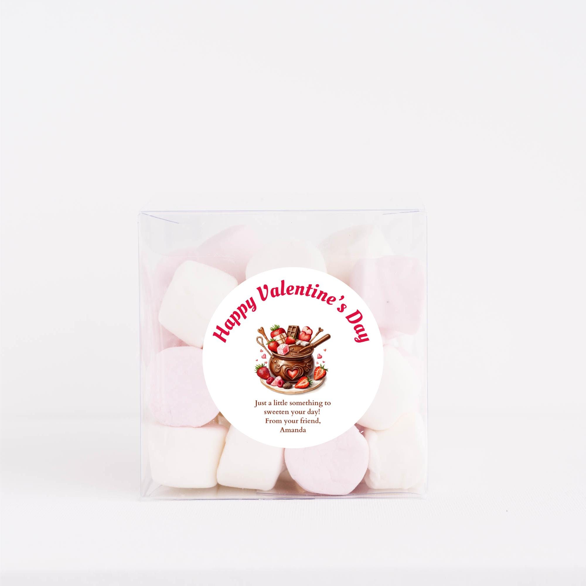 Custom Printed Valentine's Day Round Labels, Valentines Day Gift Tags ...