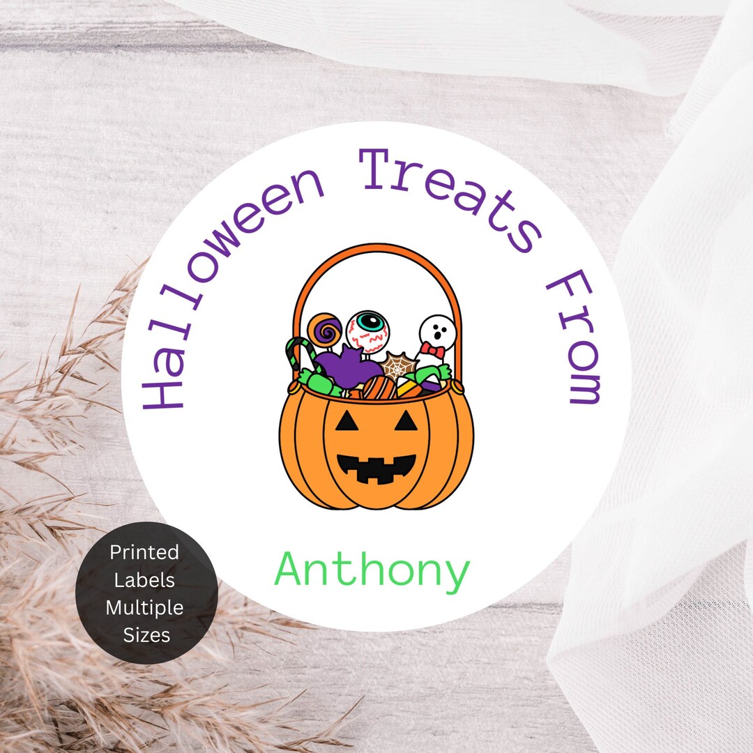 Custom Halloween Stickers, Candy Halloween Stickers, Candy Pumpkin ...