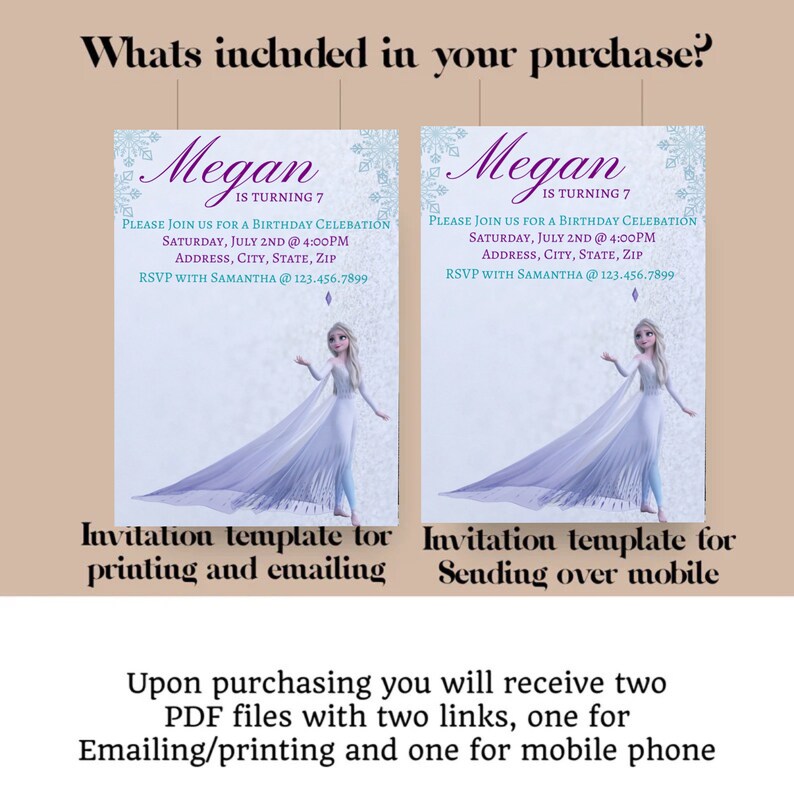 Editable Frozen 2 Birthday Invitation Frozen 2 Birthday - Etsy
