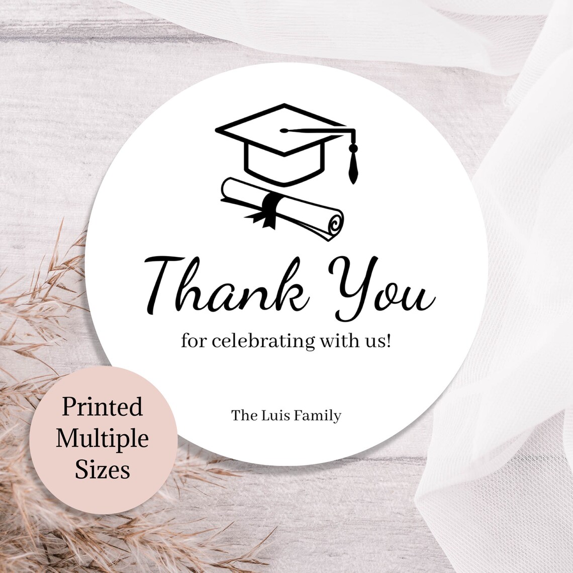 Custom Graduation Labels Round Labels Graduation Party Favor - Etsy