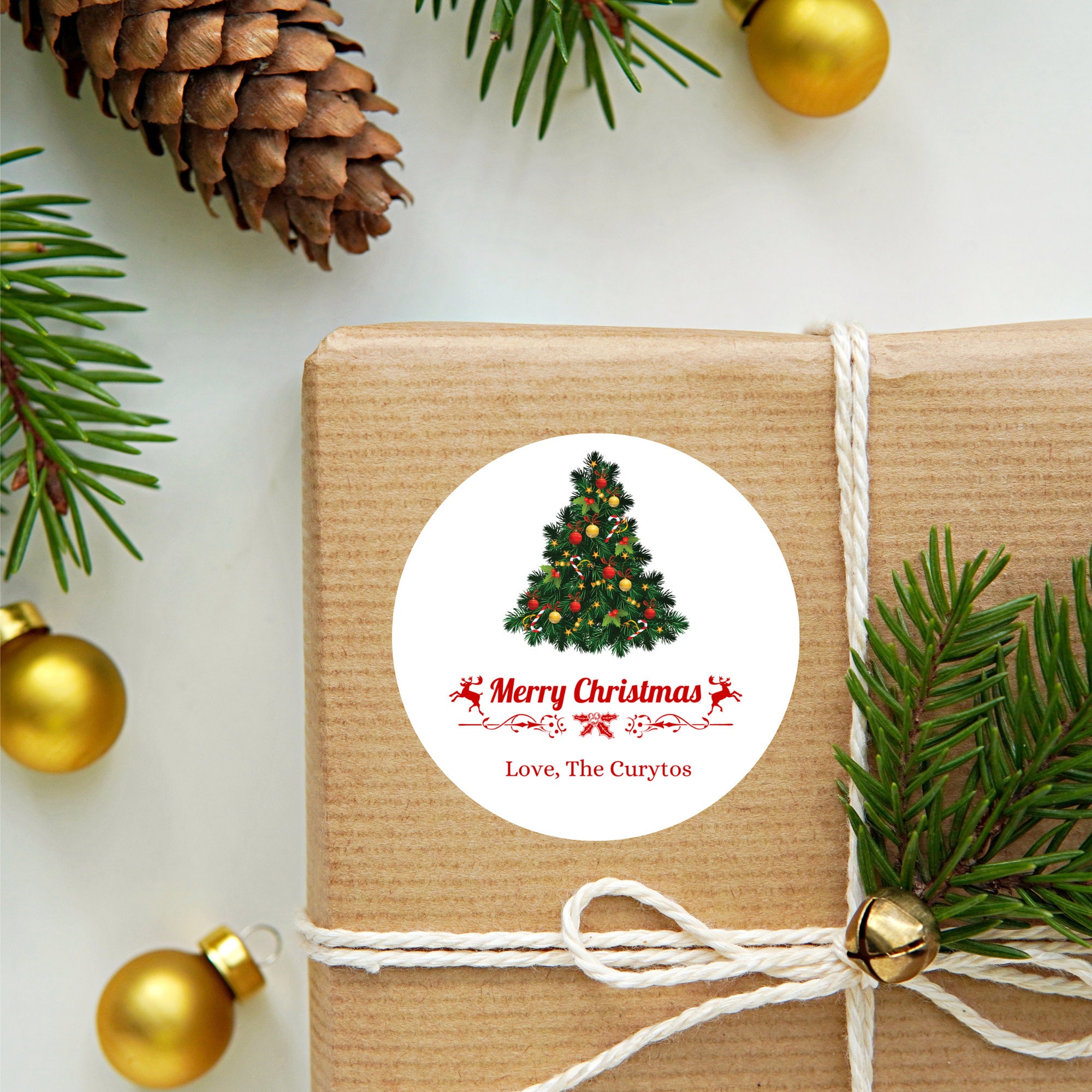 Custom Christmas Stickers, Custom Christmas Labels, Gift Tags ...