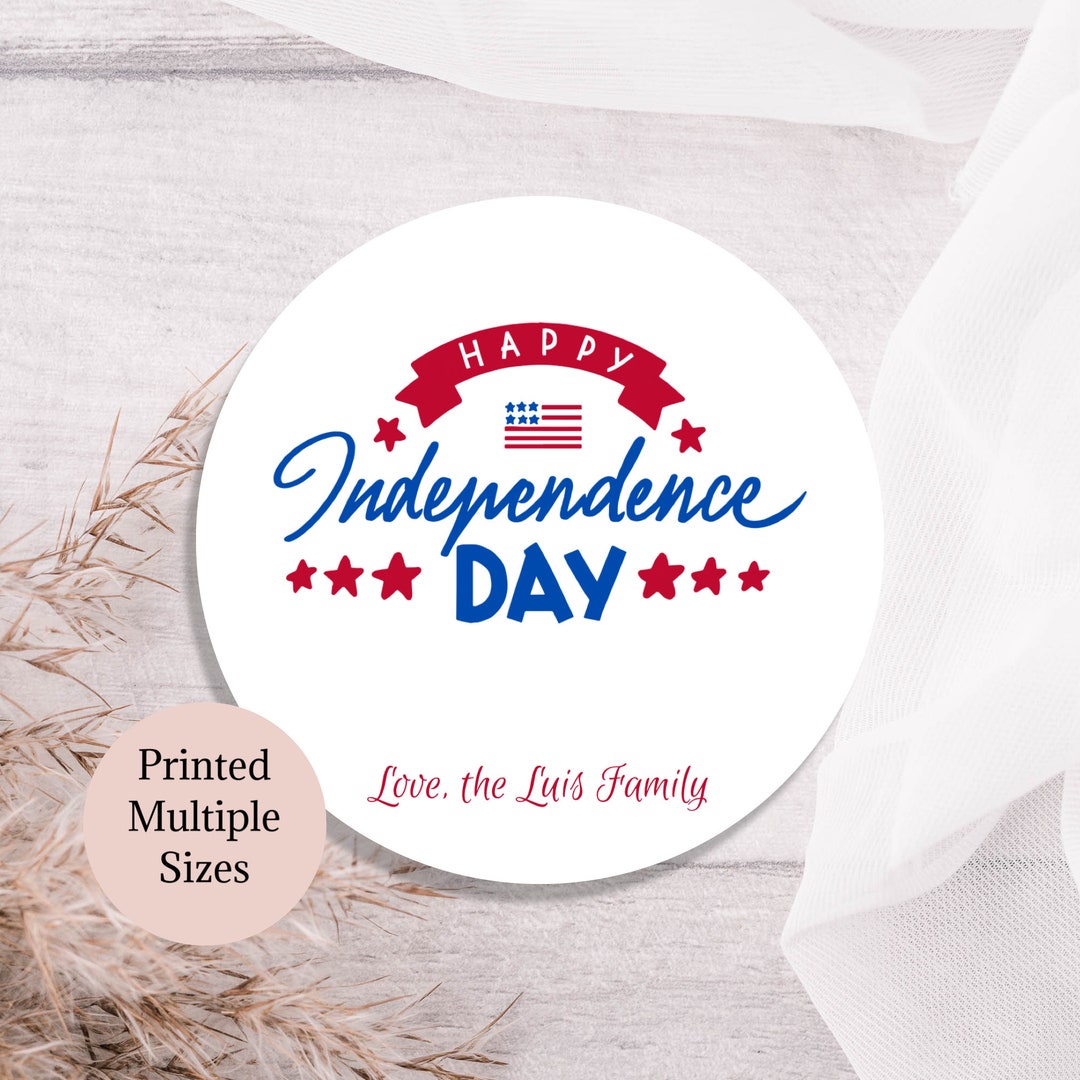 Custom 4th of July Labels, 4th of July BBQ Favor Stickers, 4th of July ...