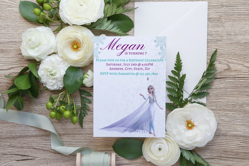 Editable Frozen 2 Birthday Invitation Frozen 2 Birthday - Etsy