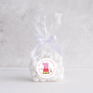 Personalized Peppa Pig Round Stickers Peppa Pig Birthday Party Stickers ...