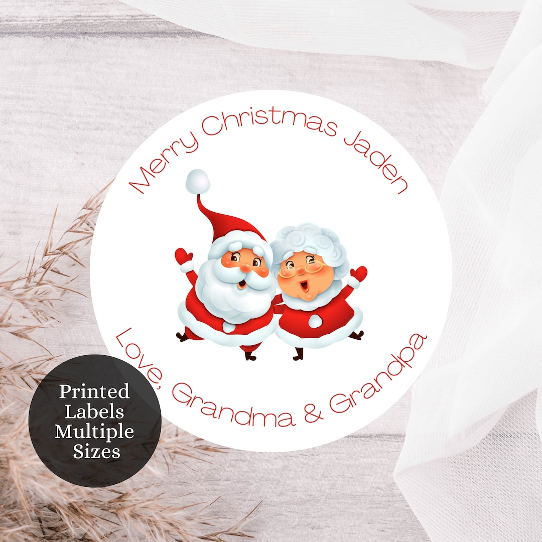 Custom Christmas Stickers, Custom Christmas Labels, Gift Tags ...