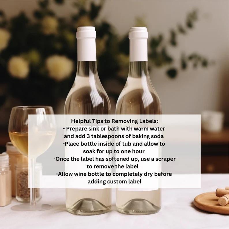 Custom Printed Wine Label, Newly Engaged Wine Label, Engagement Wine ...