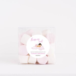 Custom Heaven Sent Baby Shower Labels, Baby Girl Heaven Sent Baby ...