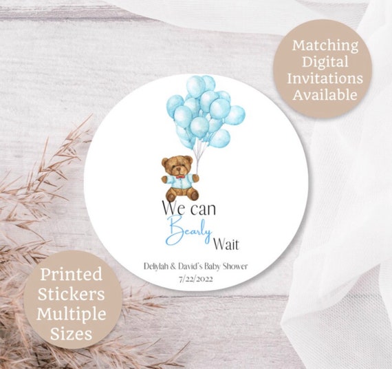 We Can Bearly Wait Stickers We Can Bearly Wait Baby Shower - Etsy
