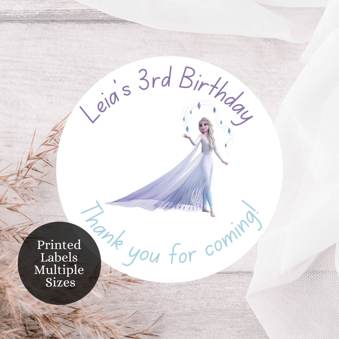Frozen 2 Sticker, Frozen Party Labels, Frozen Birthday Party, Frozen ...