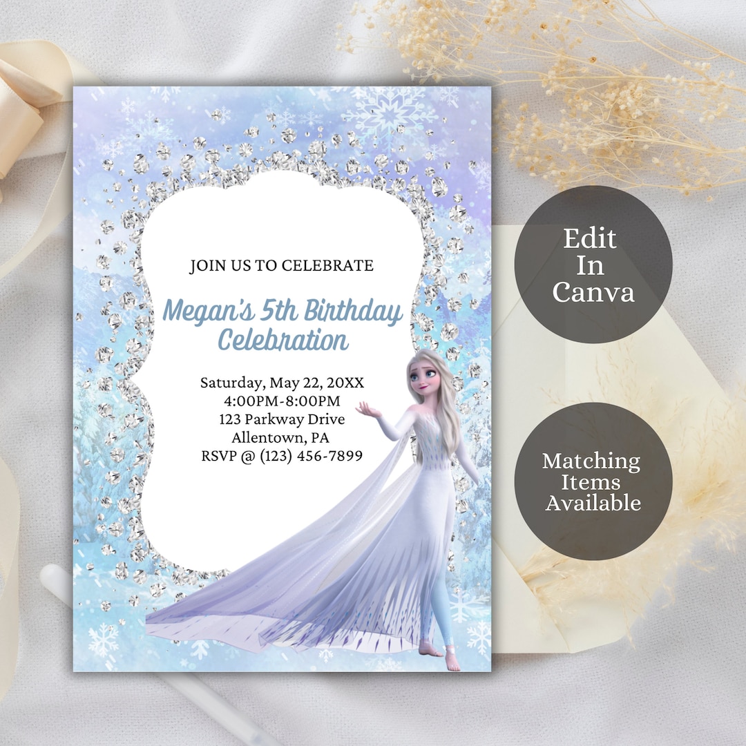 Editable Frozen 2 Birthday Invitation, Frozen 2 Birthday, Frozen 2 ...
