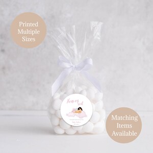 Custom Heaven Sent Baby Shower Labels, Baby Girl Heaven Sent Baby ...