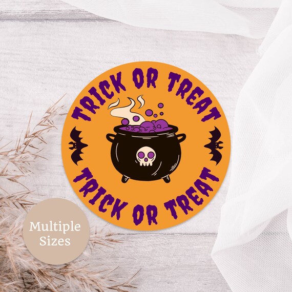 Halloween Round Labels Halloween Stickers Halloween Envelope - Etsy