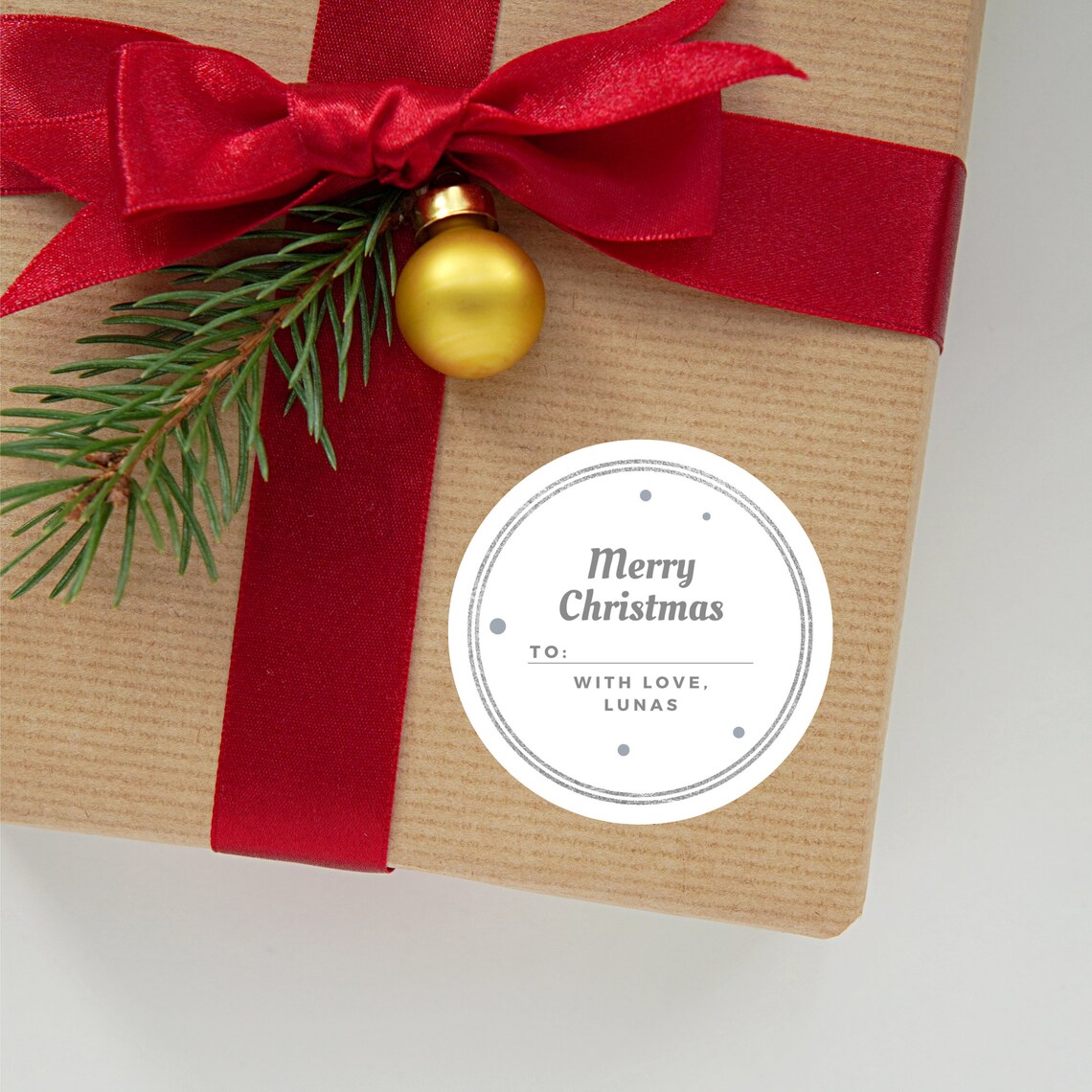 Custom Merry Christmas Gift Labels, Custom Christmas Stickers, Xmas ...