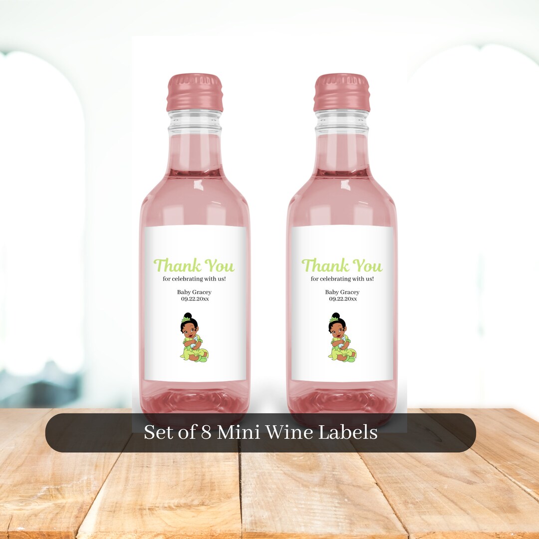 Set of 8 Custom Mini Wine Bottle Labels, Custom Mini Wine Bottle Labels ...