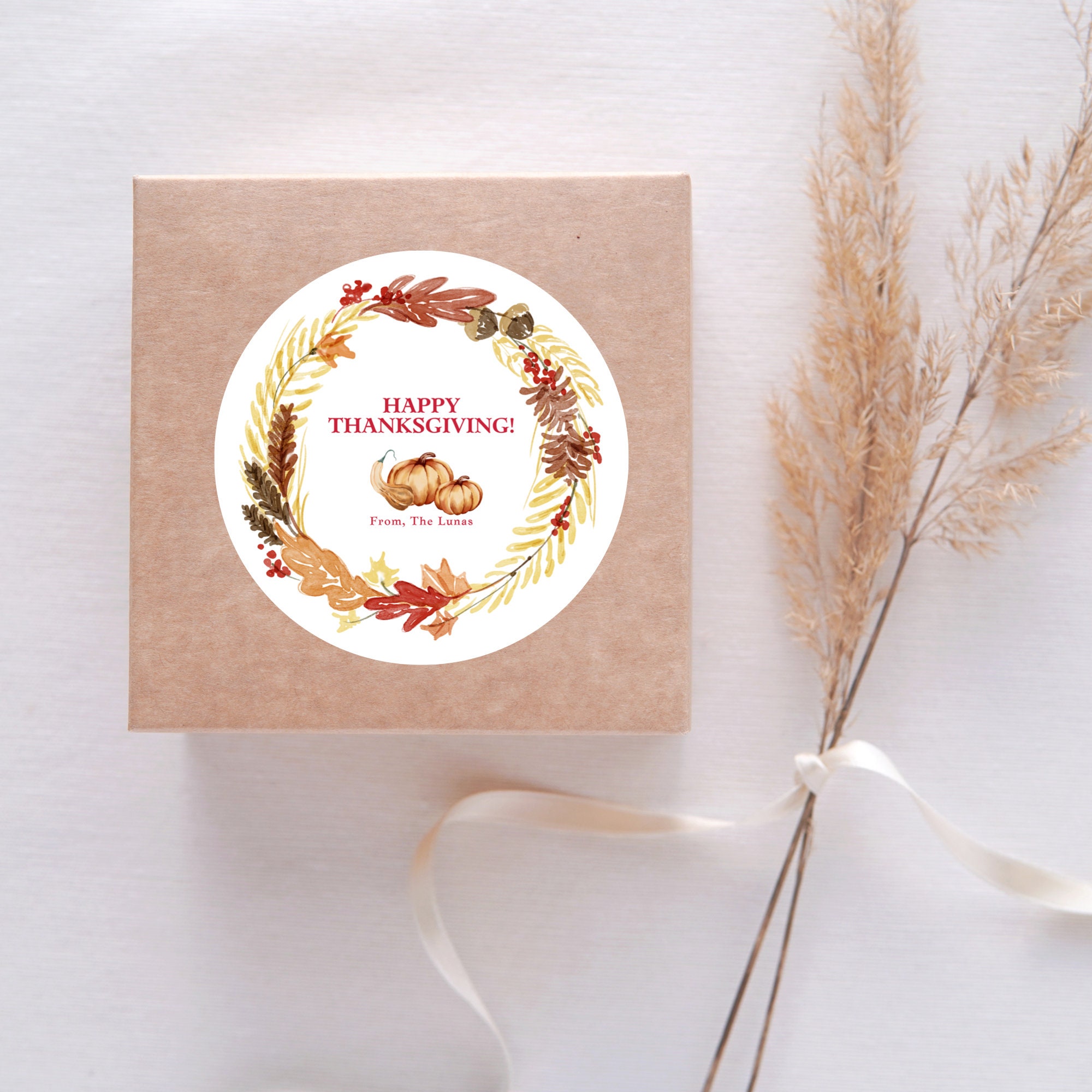 Custom Thanksgiving Stickers Thankful Round Stickers Printed - Etsy