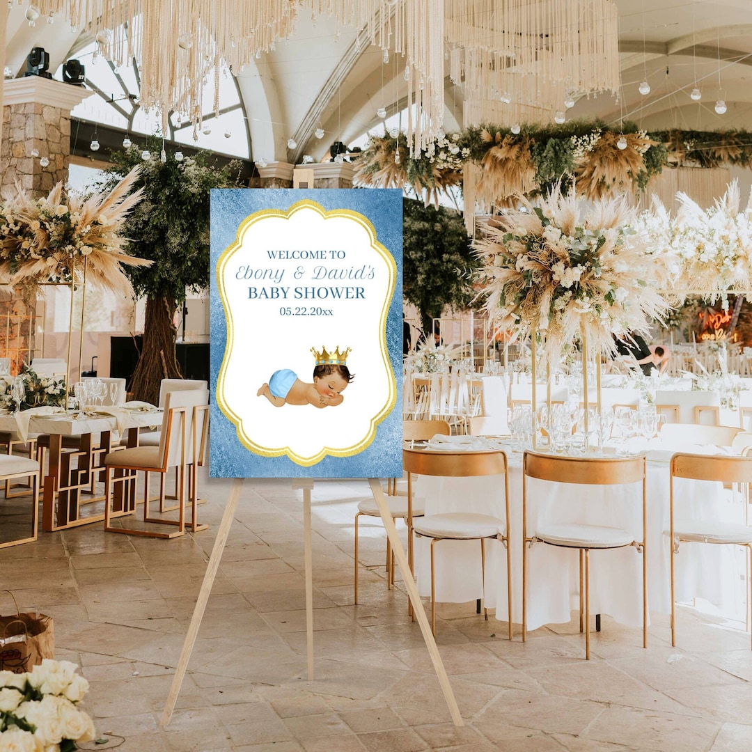 Editable Baby Shower Sign Baby Shower Welcome Sign Royal - Etsy