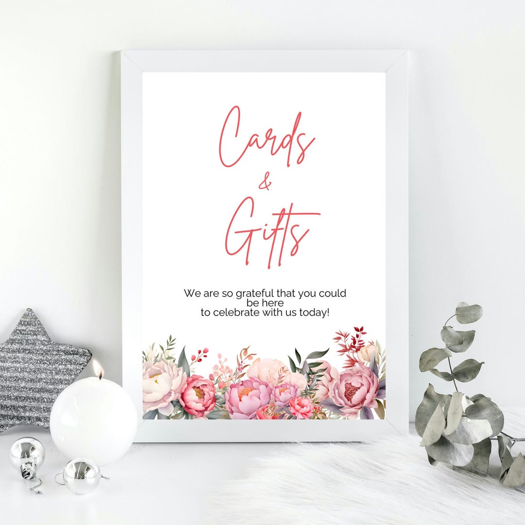 Baby in Bloom Cards and Gifts Sign, Baby Shower Cards Sign, Spring Baby ...