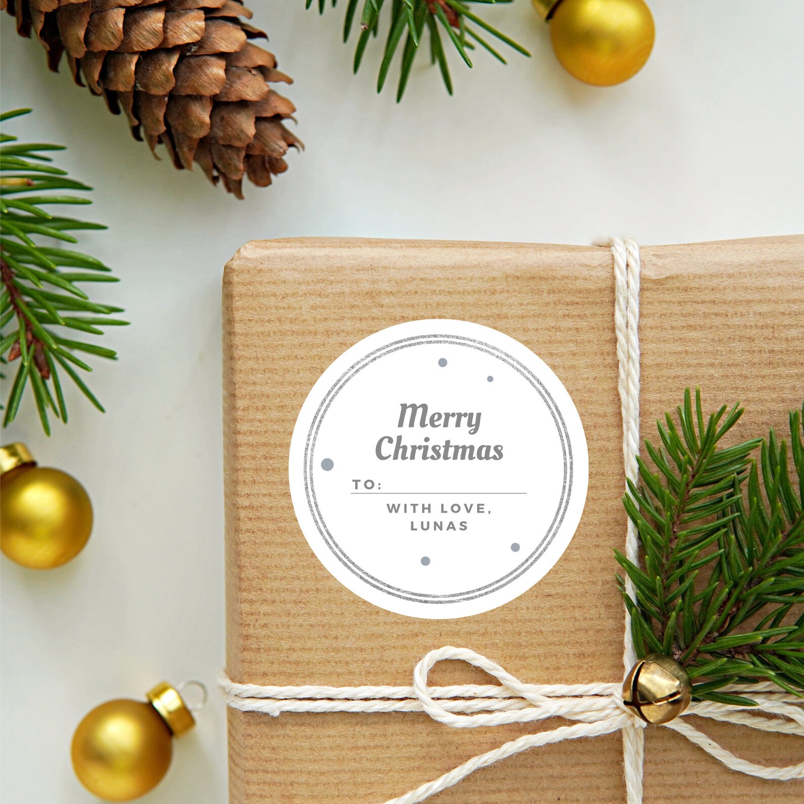 Custom Merry Christmas Gift Labels, Custom Christmas Stickers, Xmas ...