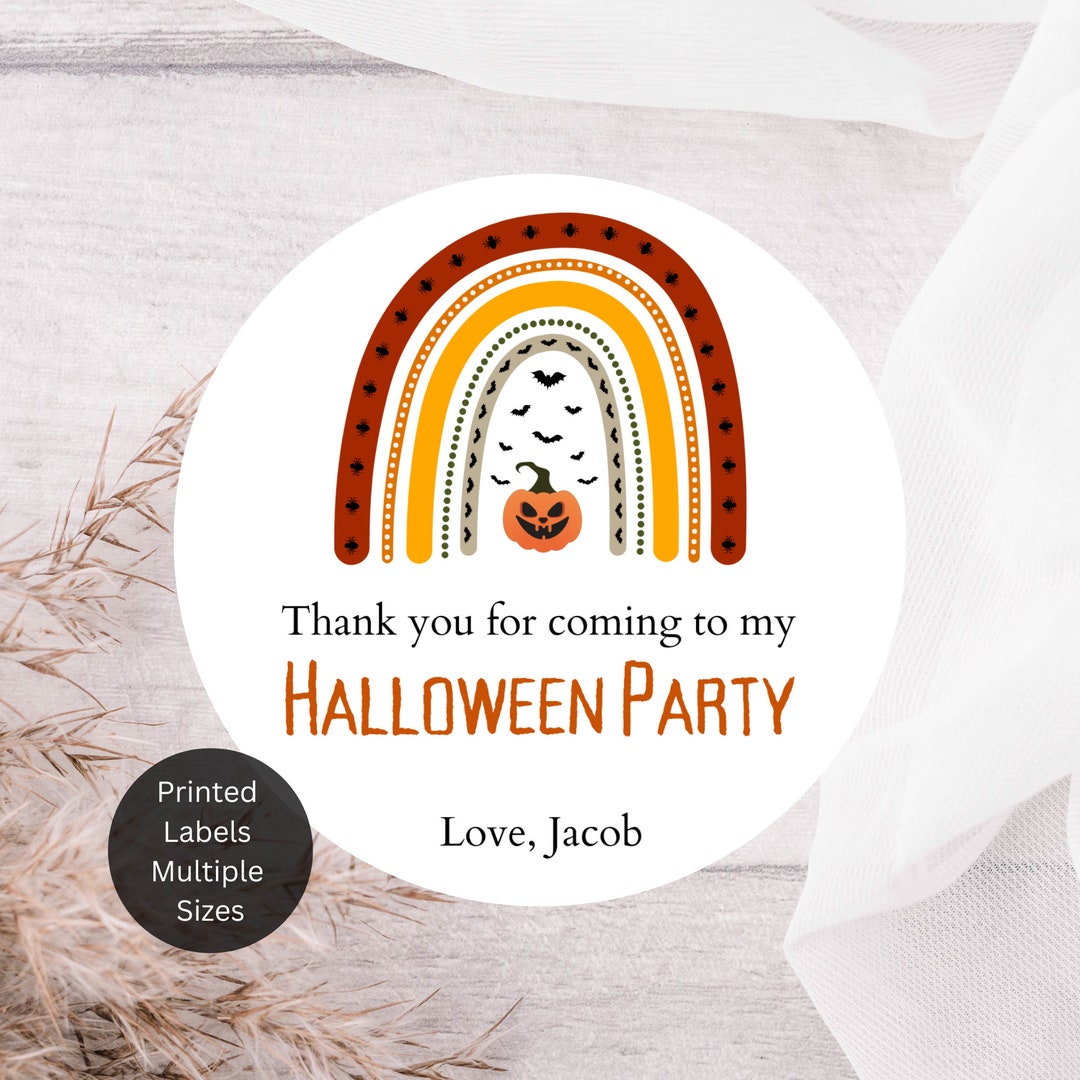 Custom Halloween Stickers, Candy Halloween Stickers, Fall Rainbow ...