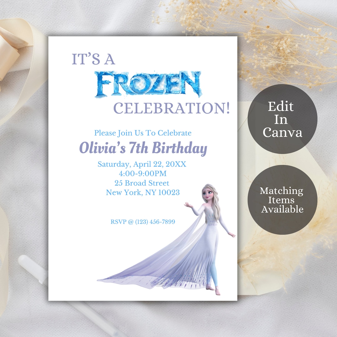 Editable Frozen 2 Birthday Invitation, Frozen 2 Birthday, Frozen 2 ...
