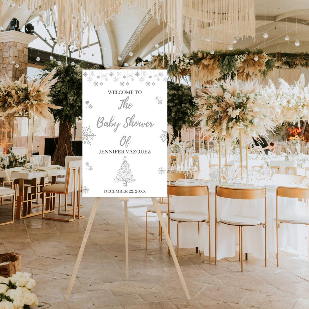 Editable Baby Shower Sign, Baby Shower Welcome Sign, Baby It's Cold ...