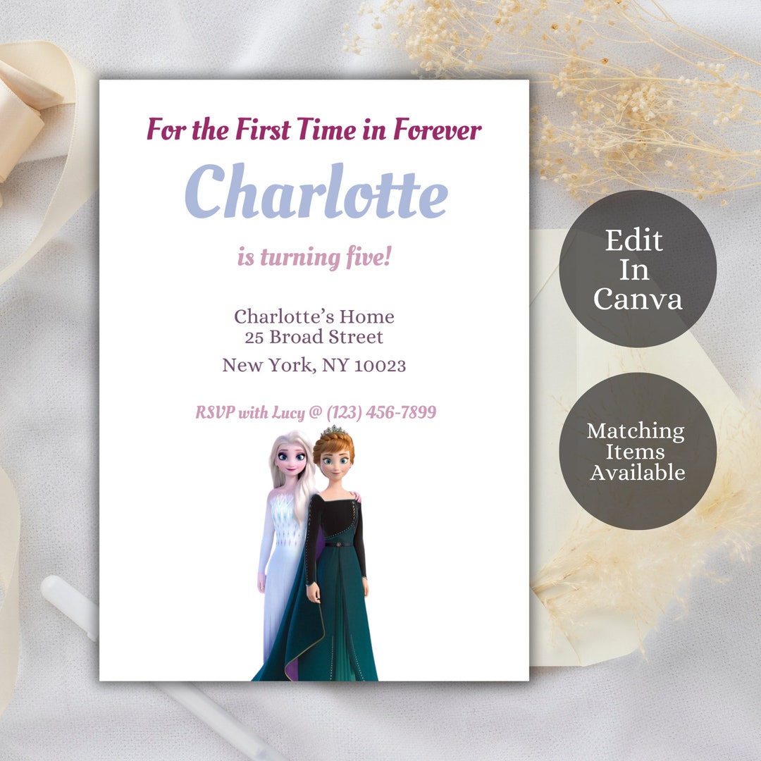 Editable Frozen 2 Invitation, Frozen 2, Frozen 2 Birthday, Frozen 2 ...