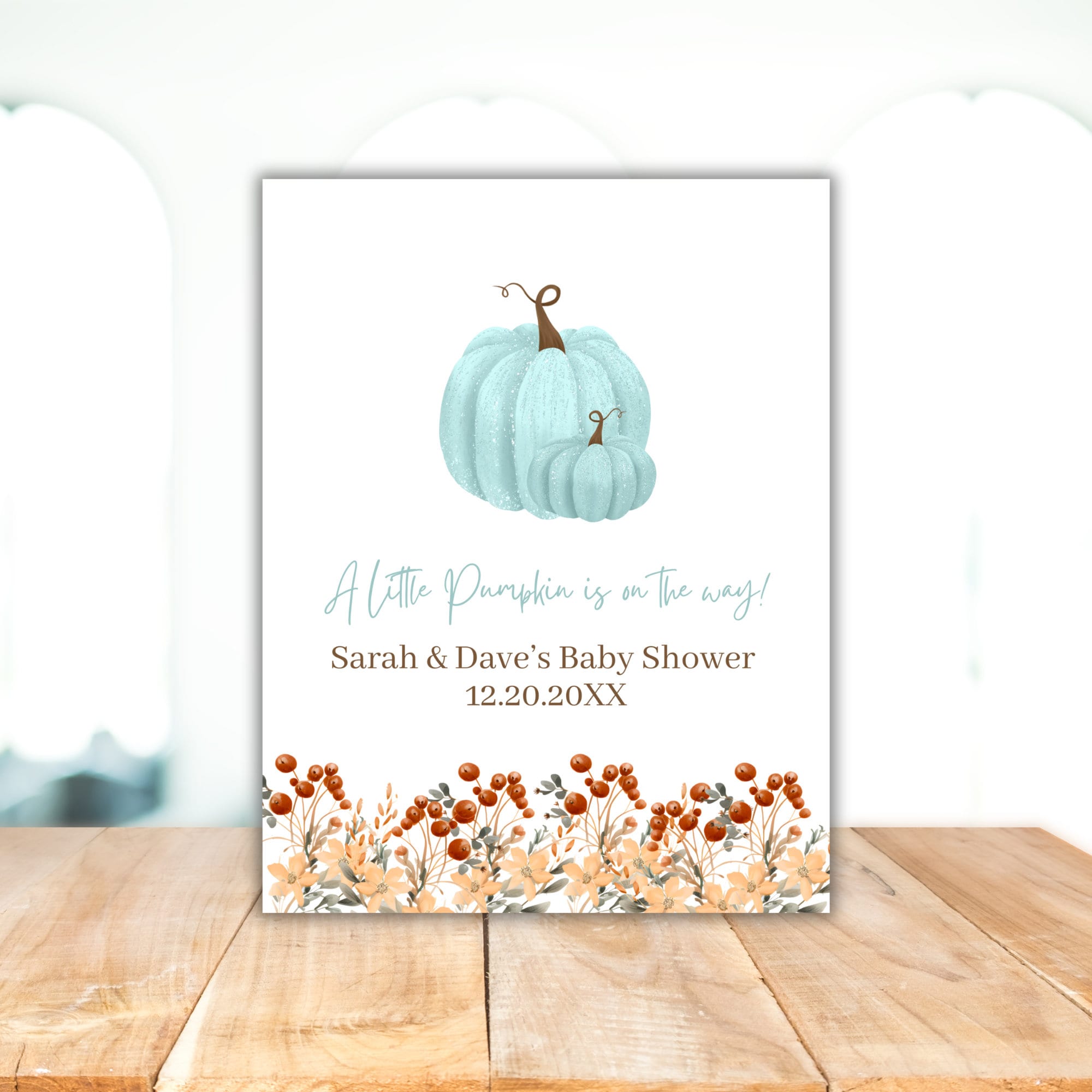 Editable Printable Juice Labels, Blue Little Pumpkin Baby Shower, A ...