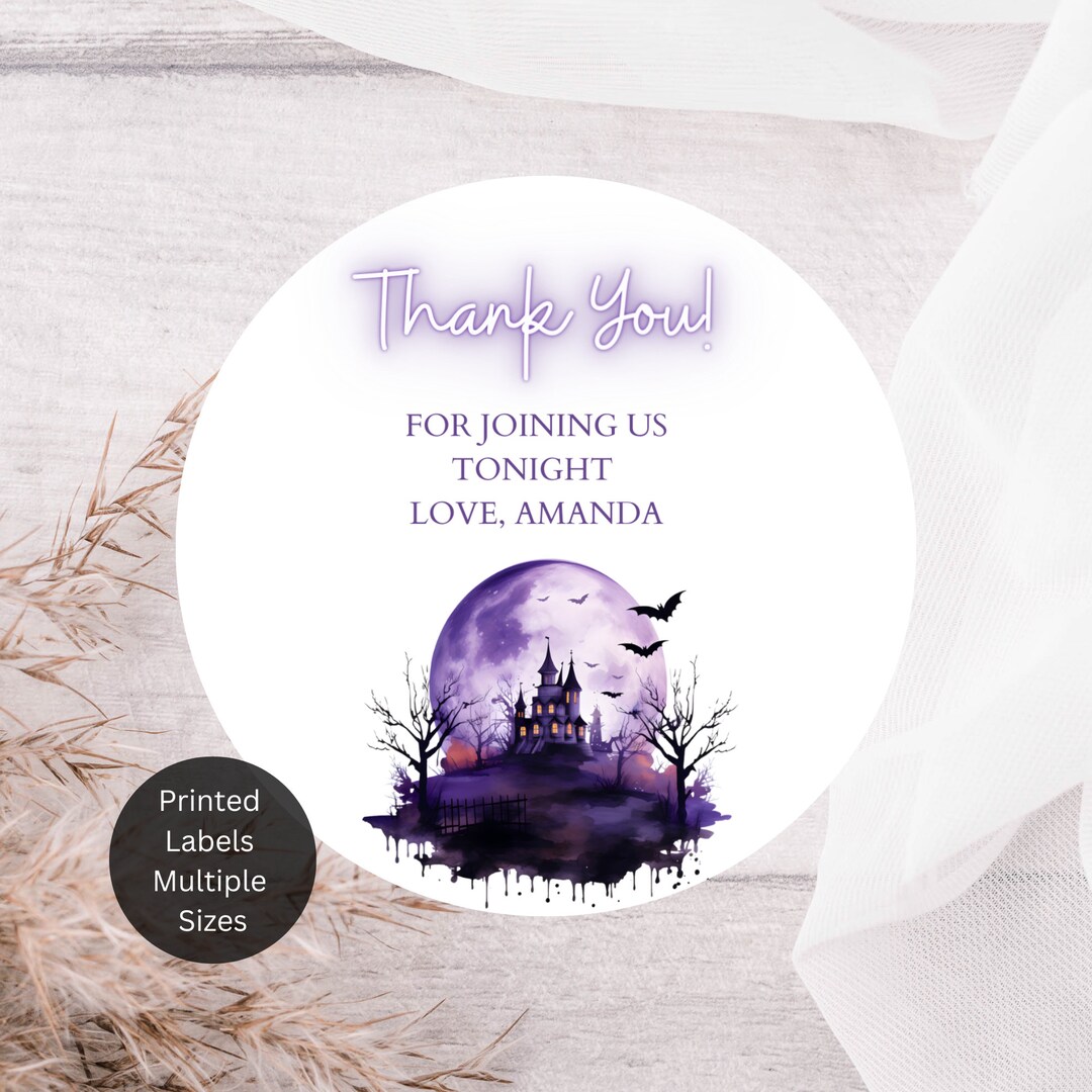 Halloween Costume Party Favor Labels, Goody Bag Labels, Halloween Party ...