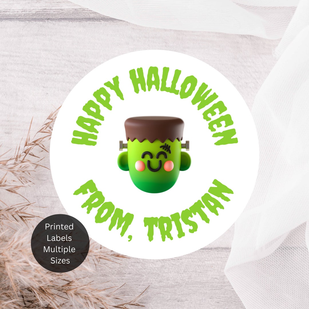 Custom Halloween Stickers, Candy Halloween Stickers, Frankenstein ...