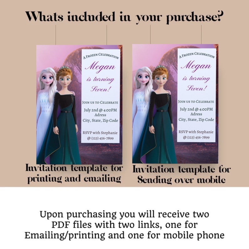 Editable Frozen 2 Invitation Frozen 2 Frozen 2 Birthday Etsy