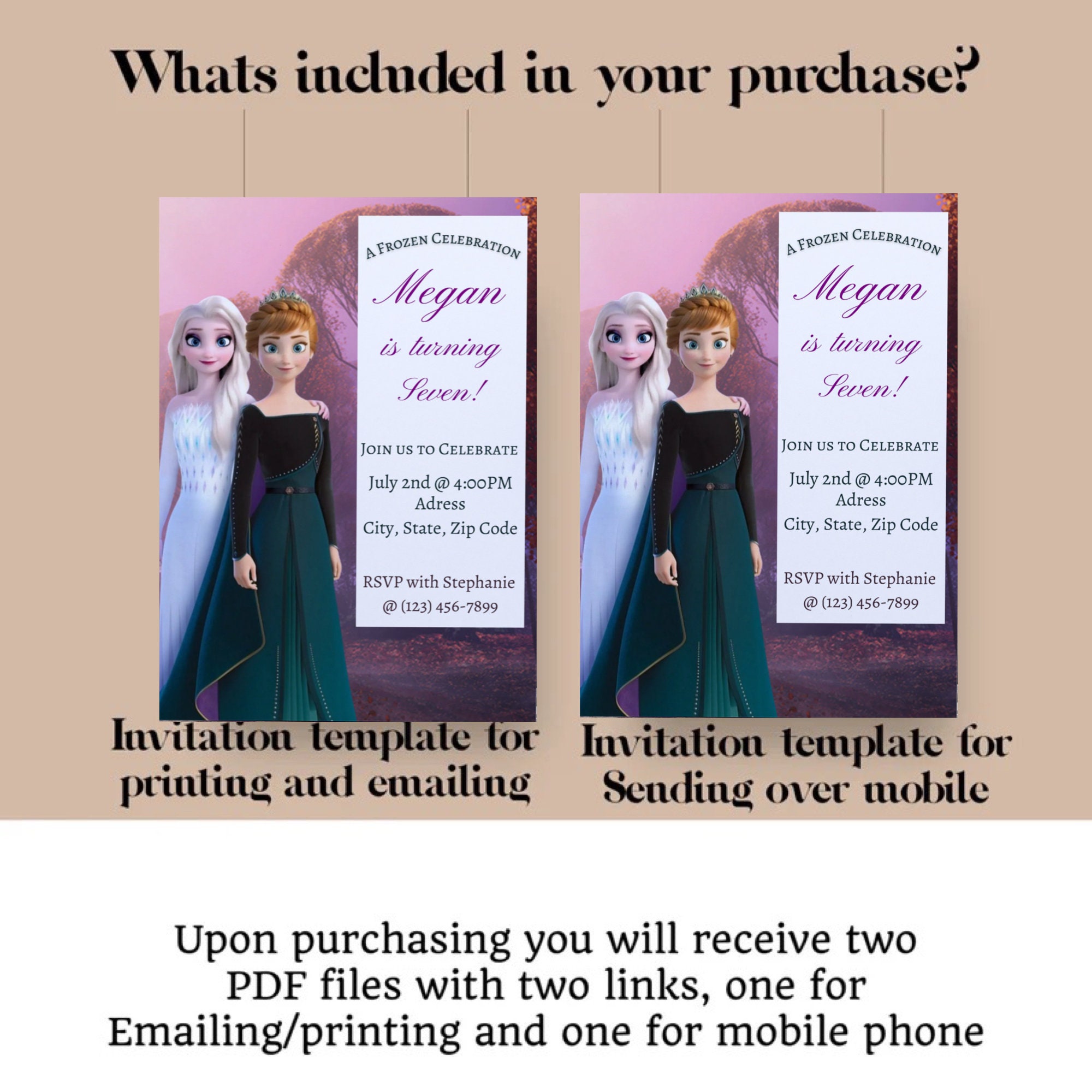 Editable Frozen 2 Invitation Frozen 2 Frozen 2 Birthday - Etsy Australia